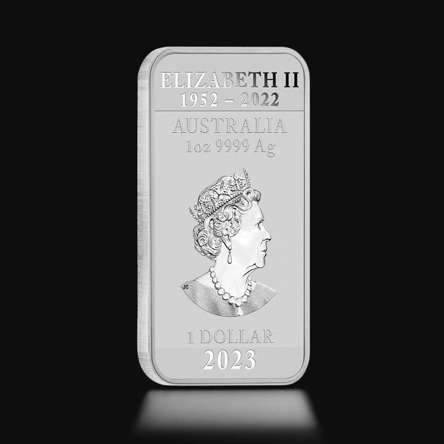 1 oz Australian Dragon Rectangular Silver Coin - Tavex Latvia