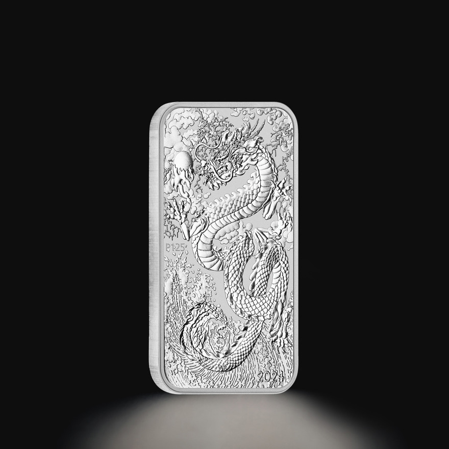 1 oz Australian Dragon Rectangular Silver Coin - Tavex Latvia