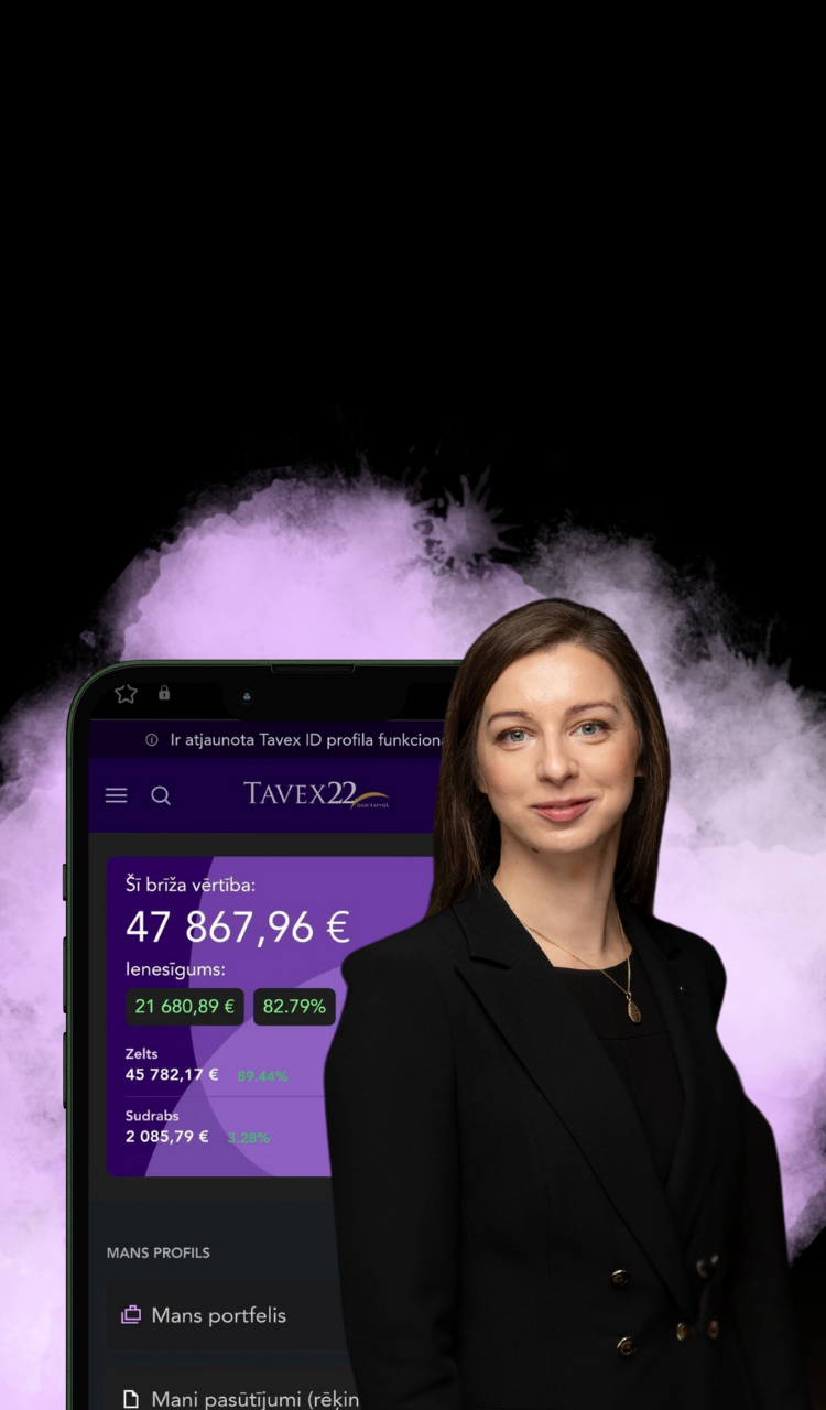 Tavex - vadošais investīciju zelta un sudraba dīleris Latvijā